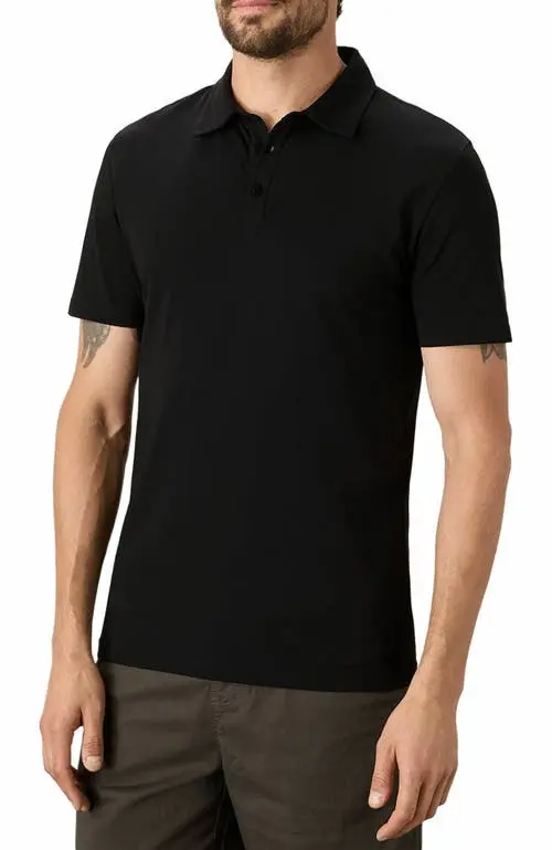 PACT Luxe Stretch Jersey Slim Polo - Black