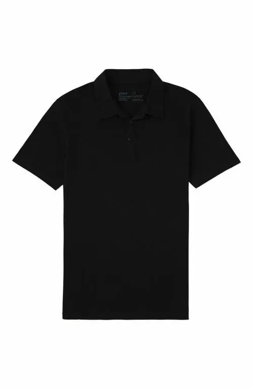 PACT Luxe Stretch Jersey Slim Polo - Black