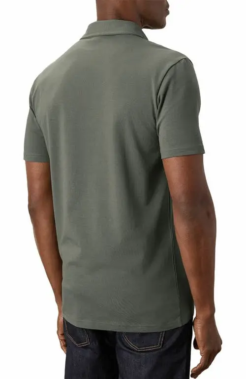 PACT Luxe Stretch Jersey Slim Polo - Castor Grey