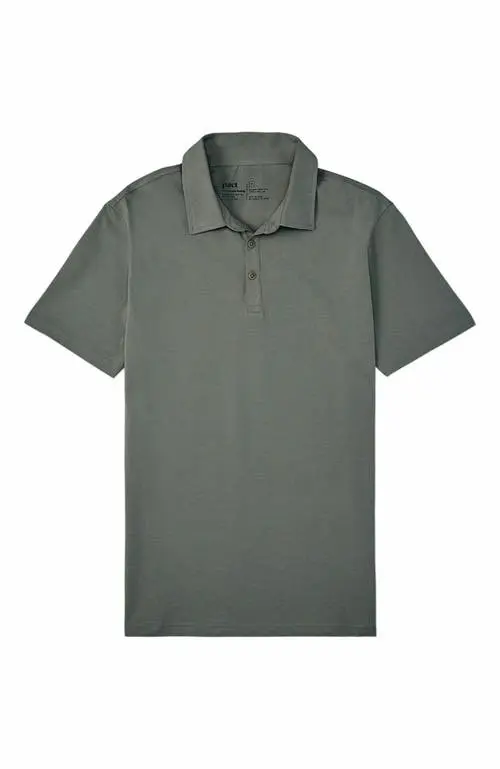 PACT Luxe Stretch Jersey Slim Polo - Castor Grey