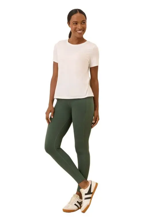 PACT On The Go-to Pocket Legging Made With Organic Cotton - Pine Green