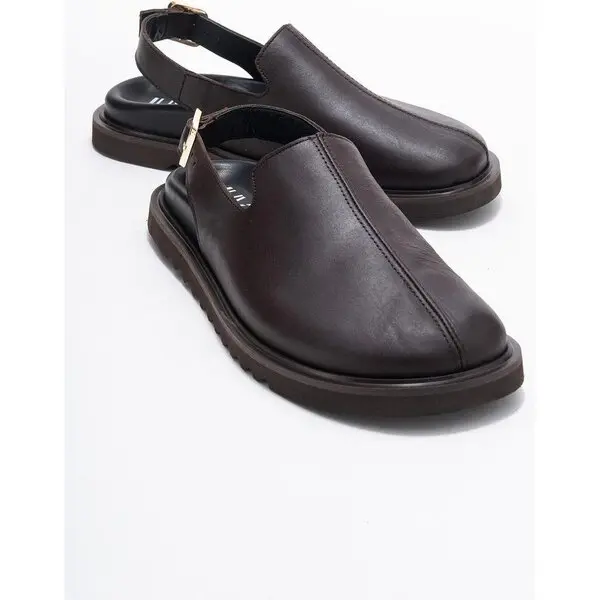 FOREVER & ALWAYS SHOES Laby Leather Clogs - Brown Leather