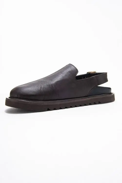 FOREVER & ALWAYS SHOES Laby Leather Clogs - Brown Leather