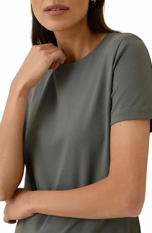 PACT Luxe Stretch Jersey Slim Tee - Castor Green
