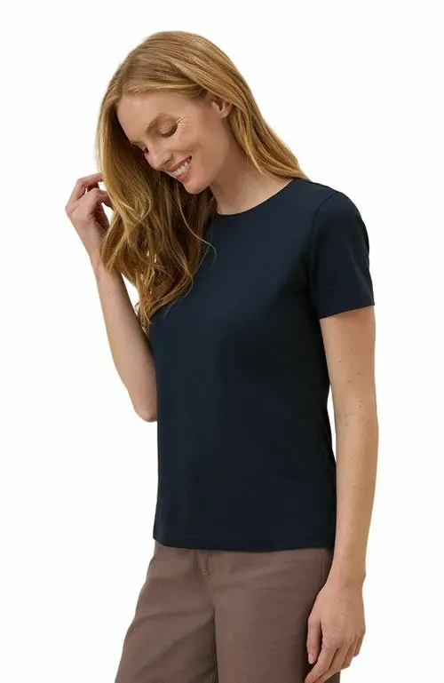 PACT Luxe Stretch Jersey Slim Tee - Midnight Blue
