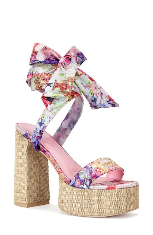 AZALEA WANG Lazuli Ankle Wrap Platform Sandal