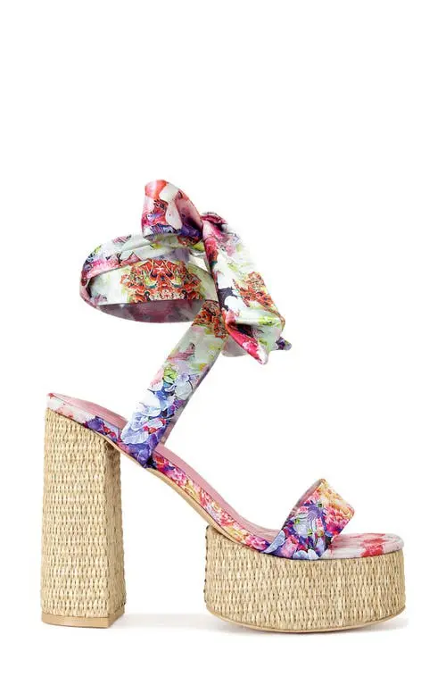 AZALEA WANG Lazuli Ankle Wrap Platform Sandal