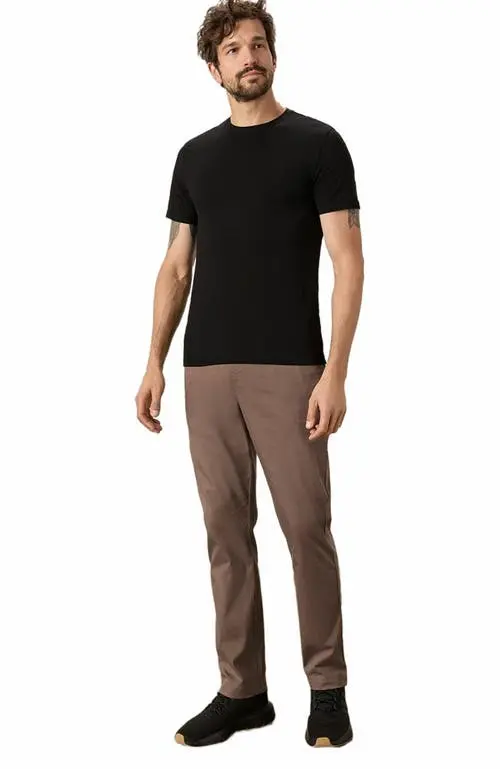 PACT Organic Cotton Luxe Stretch Jersey Slim Crew Neck Tee - Black