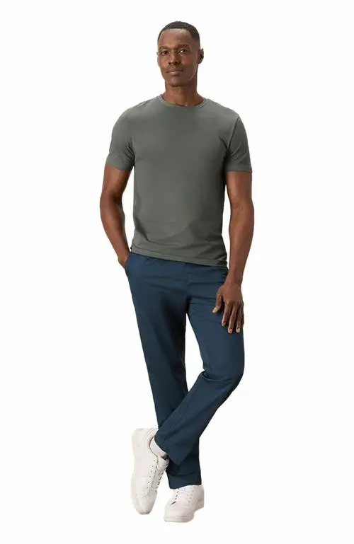 PACT Organic Cotton Luxe Stretch Jersey Slim Crew Neck Tee - Castor Grey