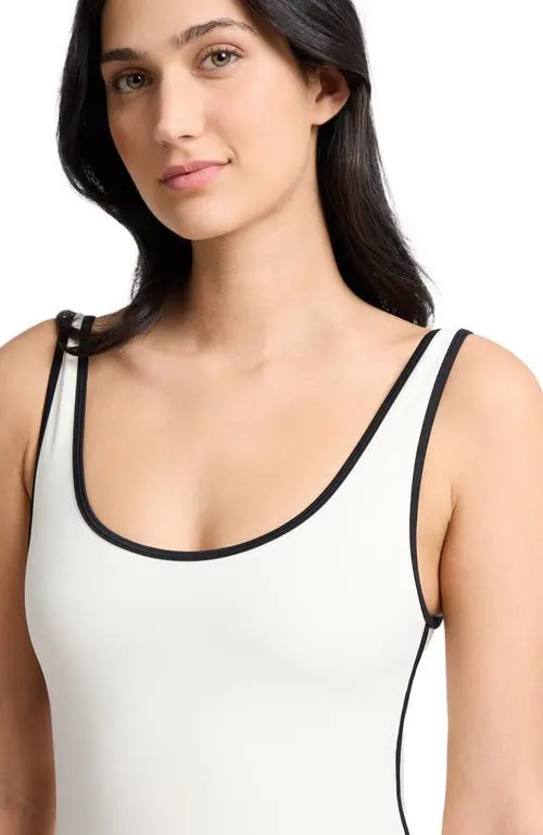 Onia Arya High-cut One-piece - Egret/black