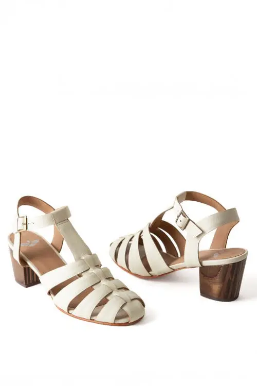 FORTRESS Golde Heeled Fisherman Sandal - Ivory