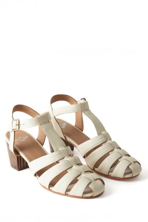 FORTRESS Golde Heeled Fisherman Sandal - Ivory