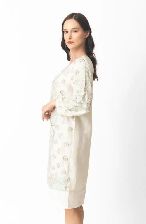 RAAS Keya Floral Embroidered Midi Dress