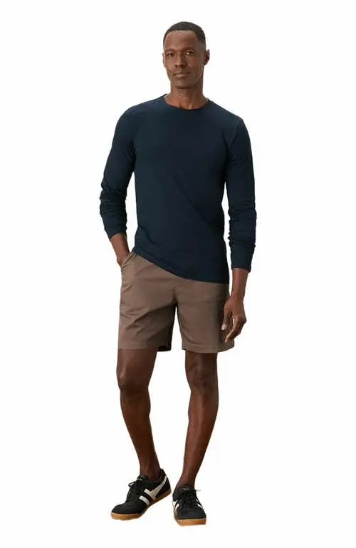 PACT Luxe Stretch Jersey Slim Long Sleeve Tee - Midnight Blue
