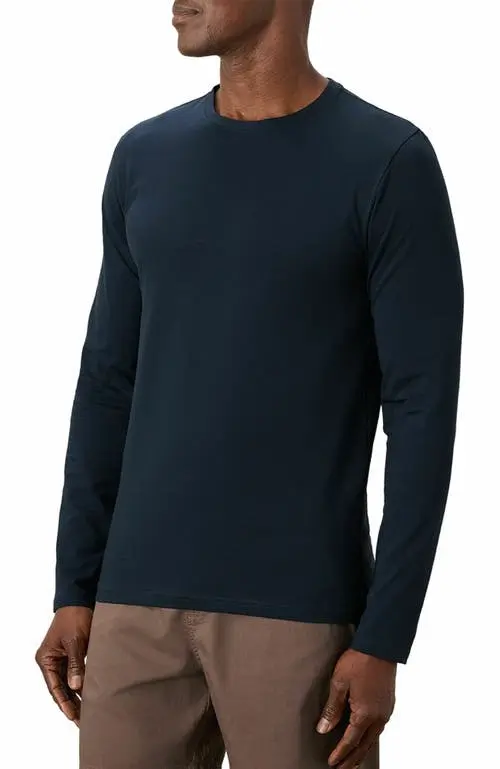 PACT Luxe Stretch Jersey Slim Long Sleeve Tee - Midnight Blue