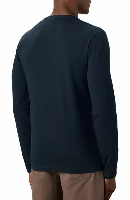 PACT Luxe Stretch Jersey Slim Long Sleeve Tee - Midnight Blue
