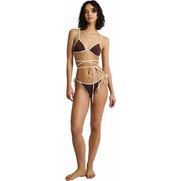 Onia Cleo Stretch Bikini Bottom - Rum/egret