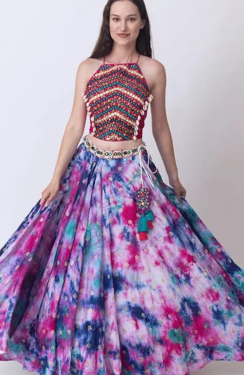 RAAS Maya Hand Tie-dye Lehenga Choli Set