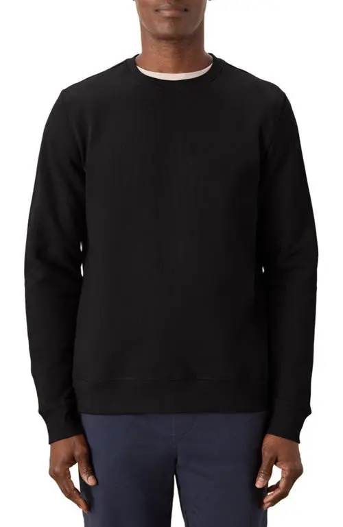 PACT Organic Cotton Cloud Brushed Fleece Crew Sweatshirt - Black