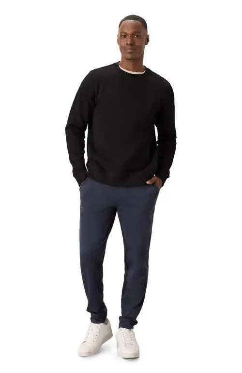 PACT Organic Cotton Cloud Brushed Fleece Crew Sweatshirt - Black