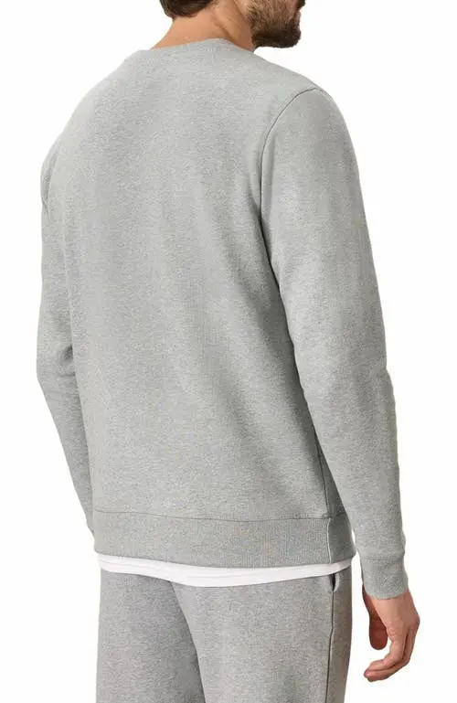 PACT Organic Cotton Cloud Brushed Fleece Crew Sweatshirt - Heather Grey