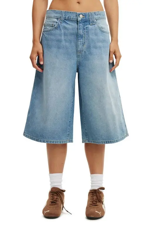 COTTON ON 91 Baggy Denim Jort - Blue Haze