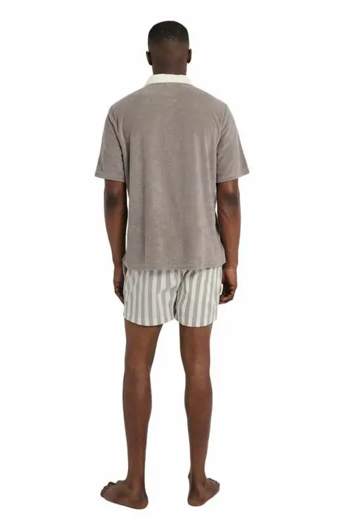 Onia Charles 4" Swim Trunk - Cinder/cream