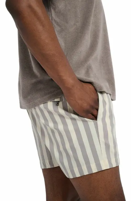 Onia Charles 4" Swim Trunk - Cinder/cream