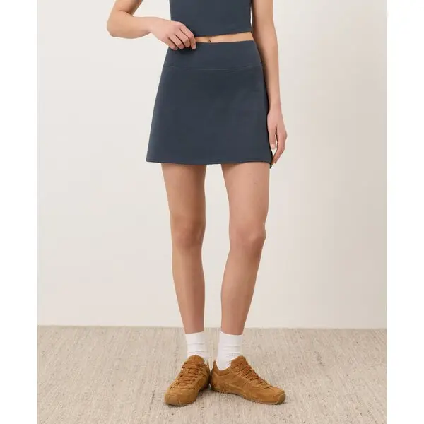 PACT Organic Cotton Pocket Skort - Steel Blue