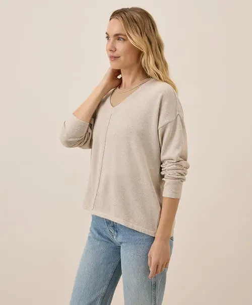 PACT Organic Cotton Classic Fine Knit Relaxed Sweater