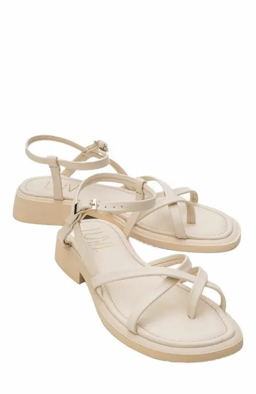 FOREVER & ALWAYS SHOES Antas Leather Flat Sandals - Beige Leather