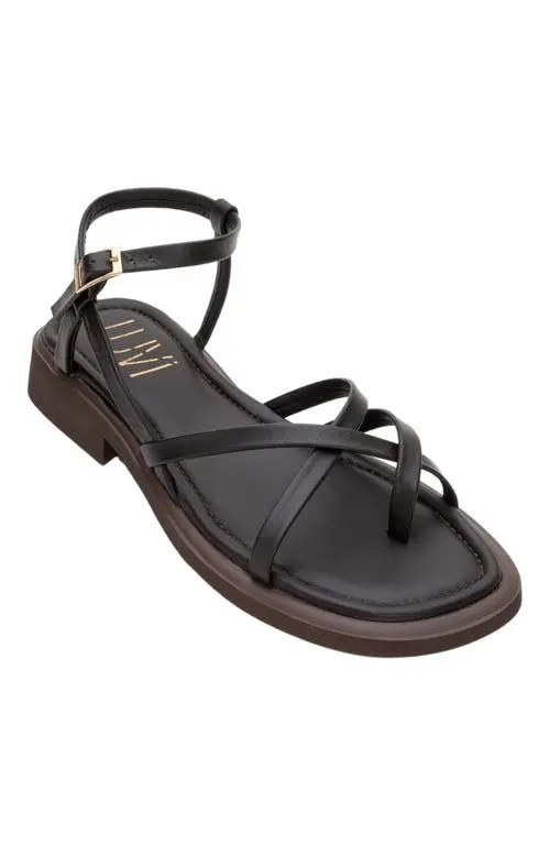 FOREVER & ALWAYS SHOES Antas Leather Flat Sandals - Brown Leather