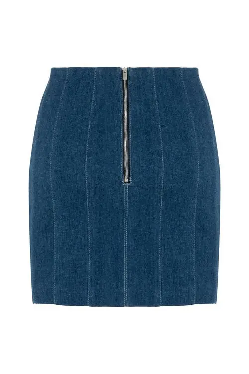 JENDUE Sosa Denim Mini Skirt