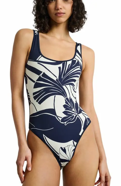 Onia Arya One-piece - Deep Navy/egret