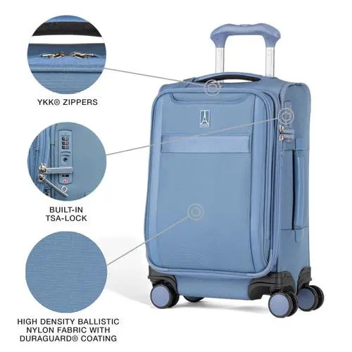 TRAVELPRO 20" Compact Carry-on Expandable Spinner Luggage - Elemental Blue