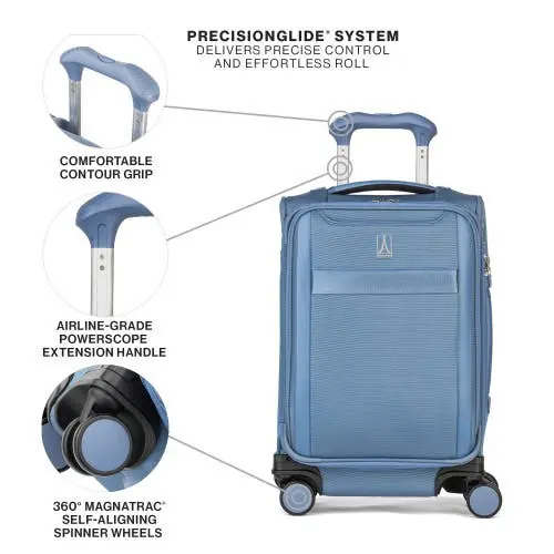 TRAVELPRO 20" Compact Carry-on Expandable Spinner Luggage - Elemental Blue