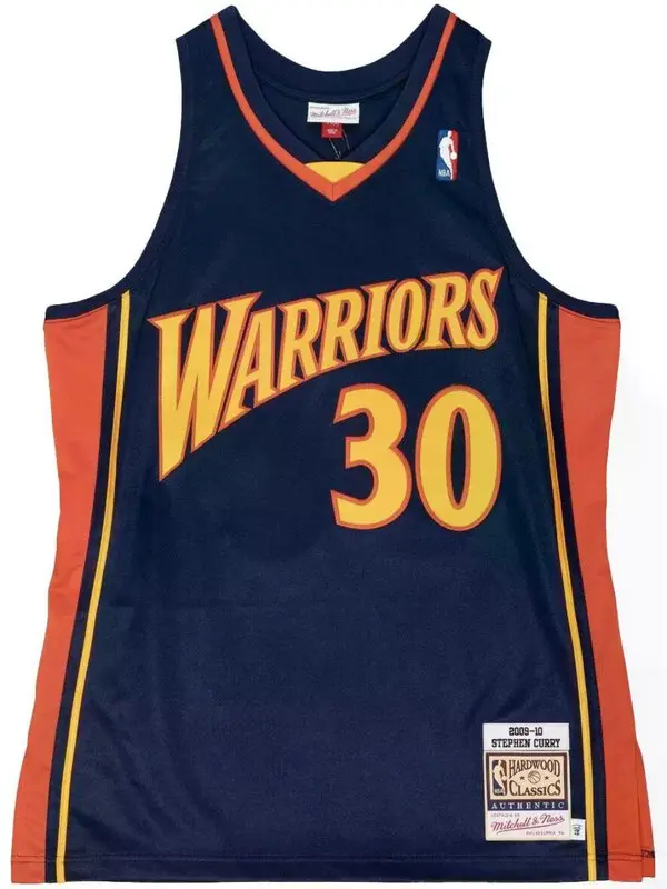 Mitchell & Ness Nba Golden State Warriors 09 Steph Curry Authentic Road Jersey Vest Top - Blue