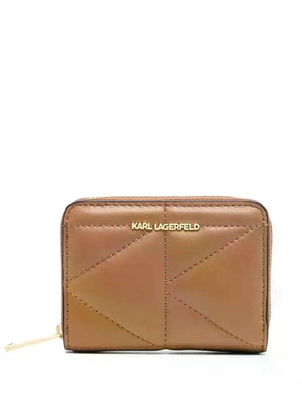 Karl Lagerfeld K/kuilt Zip Around Wallet - Brown