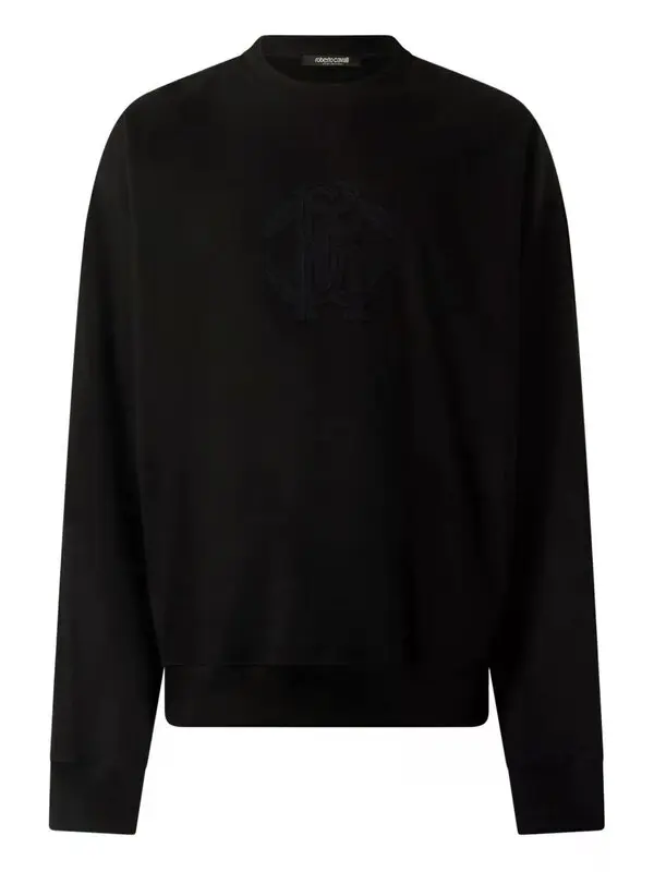 Roberto Cavalli Logo-embroidered Sweatshirt - Black