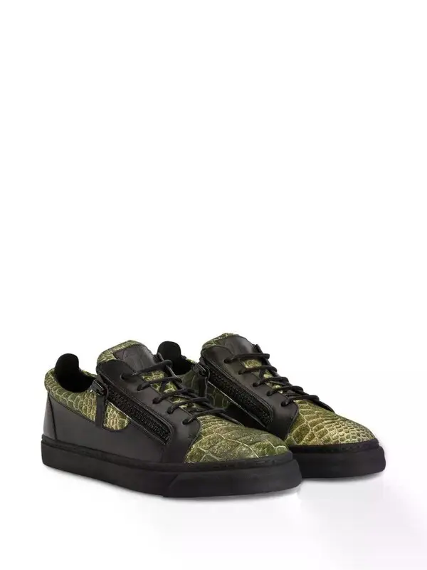 GIUSEPPE ZANOTTI Frankie Double-zip Low-top Sneakers - Black