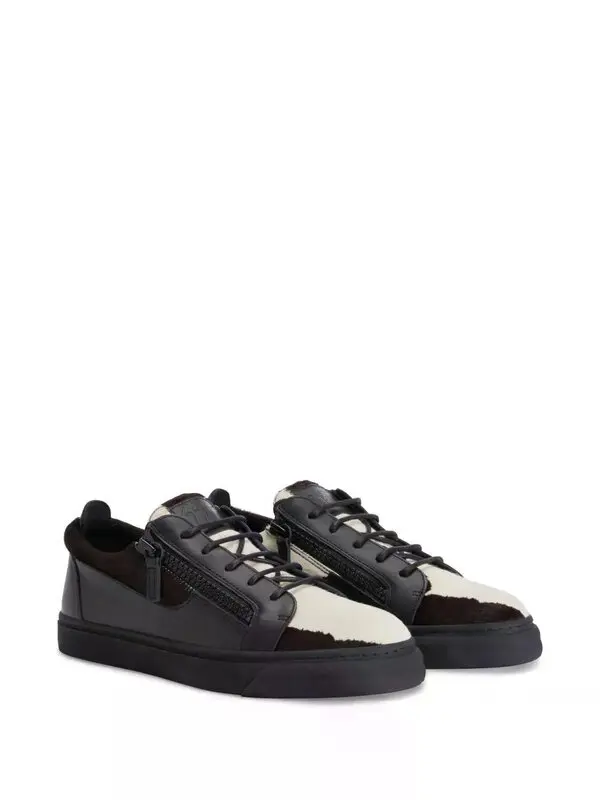 GIUSEPPE ZANOTTI Frankie Double-zip Low-top Sneakers - Black