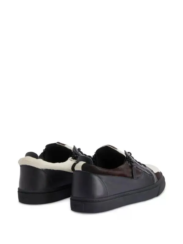 GIUSEPPE ZANOTTI Frankie Double-zip Low-top Sneakers - Black