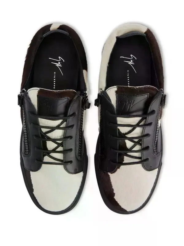 GIUSEPPE ZANOTTI Frankie Double-zip Low-top Sneakers - Black