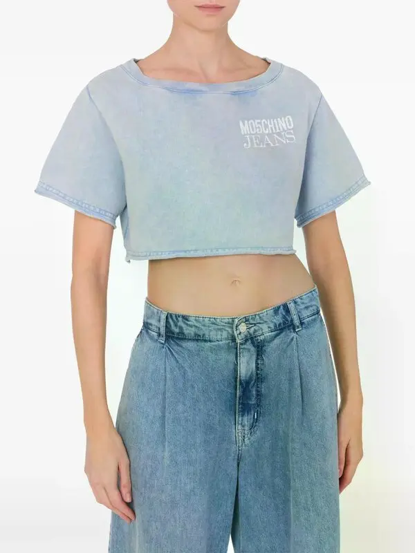 Moschino Denim Cropped T-shirt