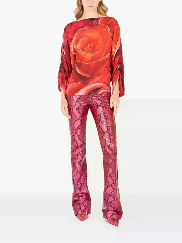 Roberto Cavalli Rose-print Blouse