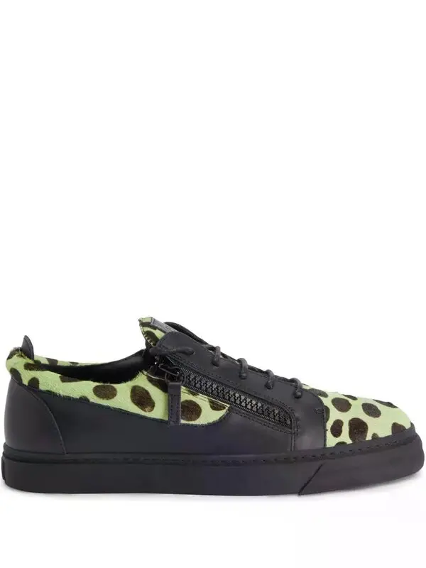 GIUSEPPE ZANOTTI Frankie Double-zip Low-top Sneakers - Black
