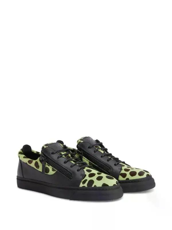GIUSEPPE ZANOTTI Frankie Double-zip Low-top Sneakers - Black