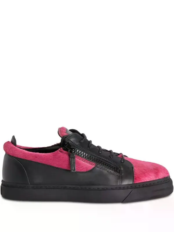 GIUSEPPE ZANOTTI Frankie Double-zip Low-top Sneakers - Pink