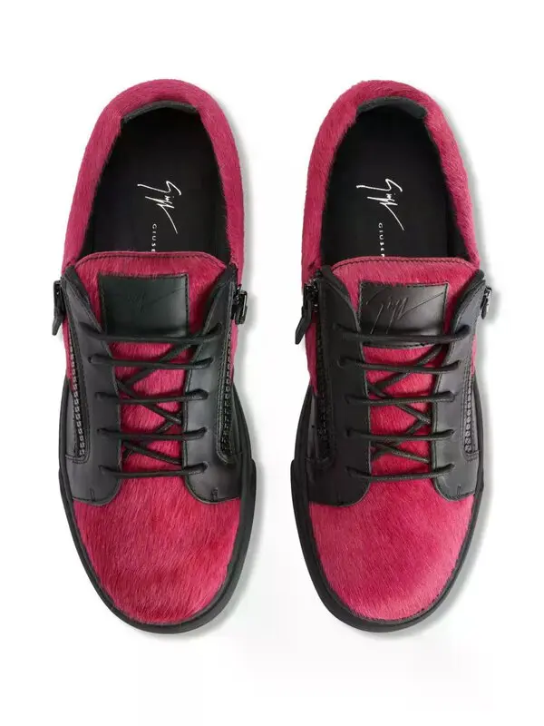 GIUSEPPE ZANOTTI Frankie Double-zip Low-top Sneakers - Pink