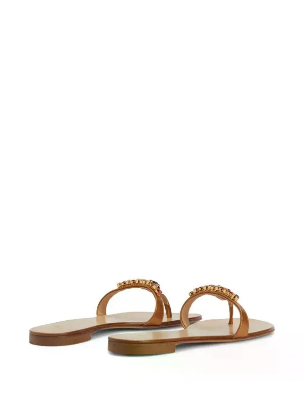GIUSEPPE ZANOTTI Katisha Leather Flat Sandals